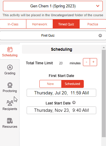 Create Your First Quiz Assignment for Assessment
