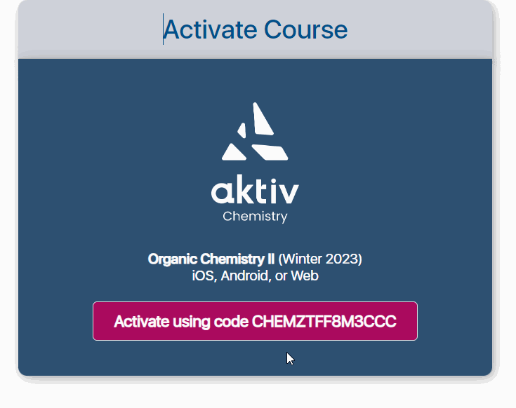 I bought a year long access code, how do I apply it to a new course?