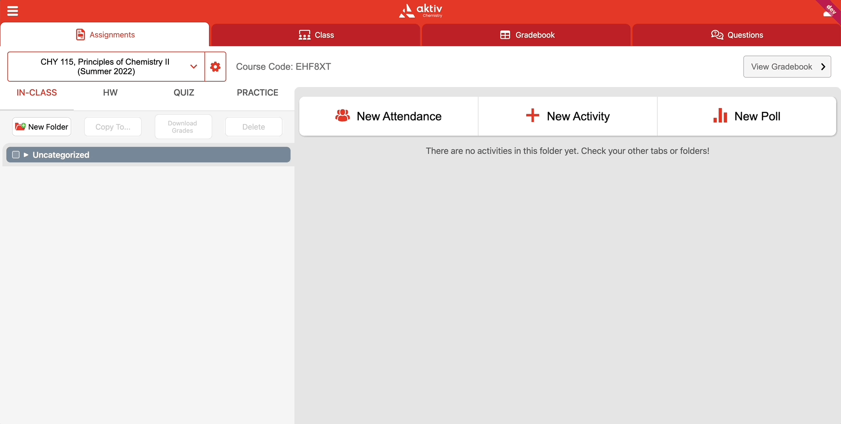 Create Your First In-Class Poll