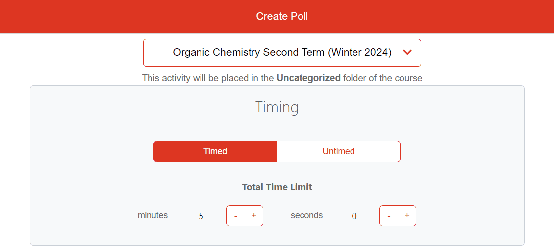 Create Your First In-Class Poll