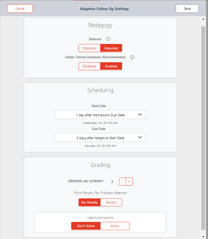 How to use Adaptive Follow Up