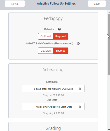 How to use Adaptive Follow Up