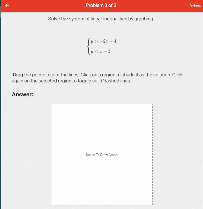 Math question styles: What is Graphing mode?
