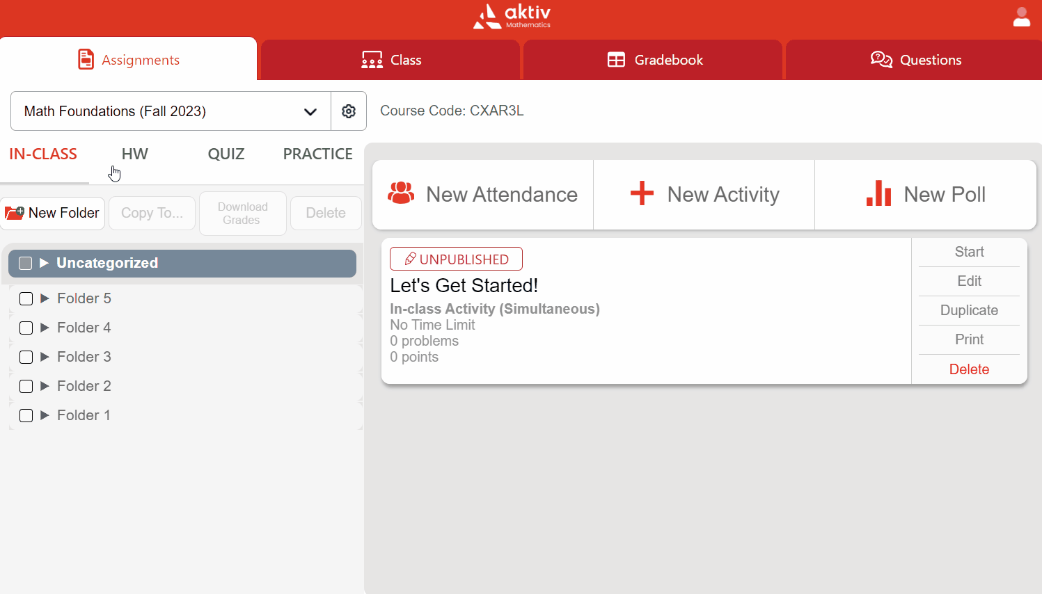 Create Your First Homework Assignment