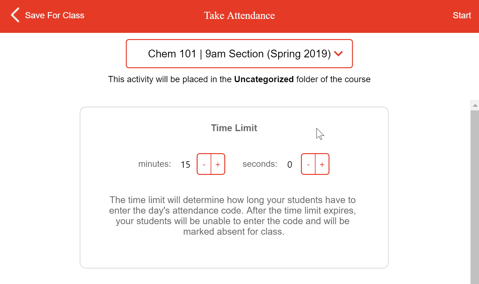 Taking Attendance